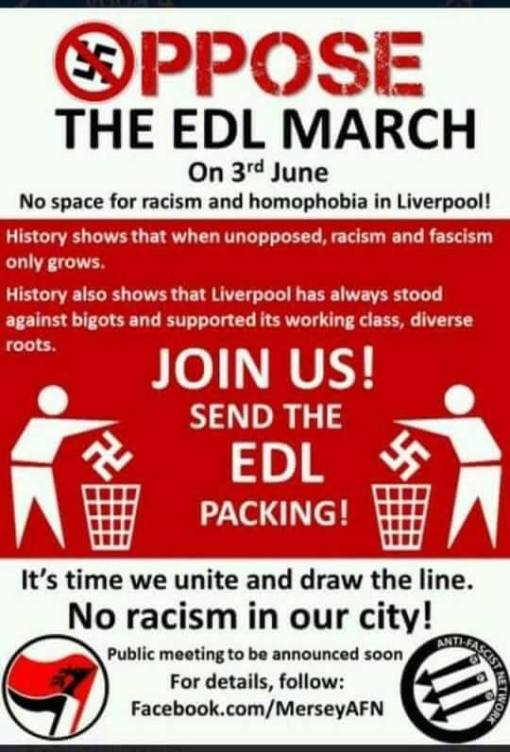 Community defence to stop the EDL in Liverpool June 3rd | Anti-Fascist ...